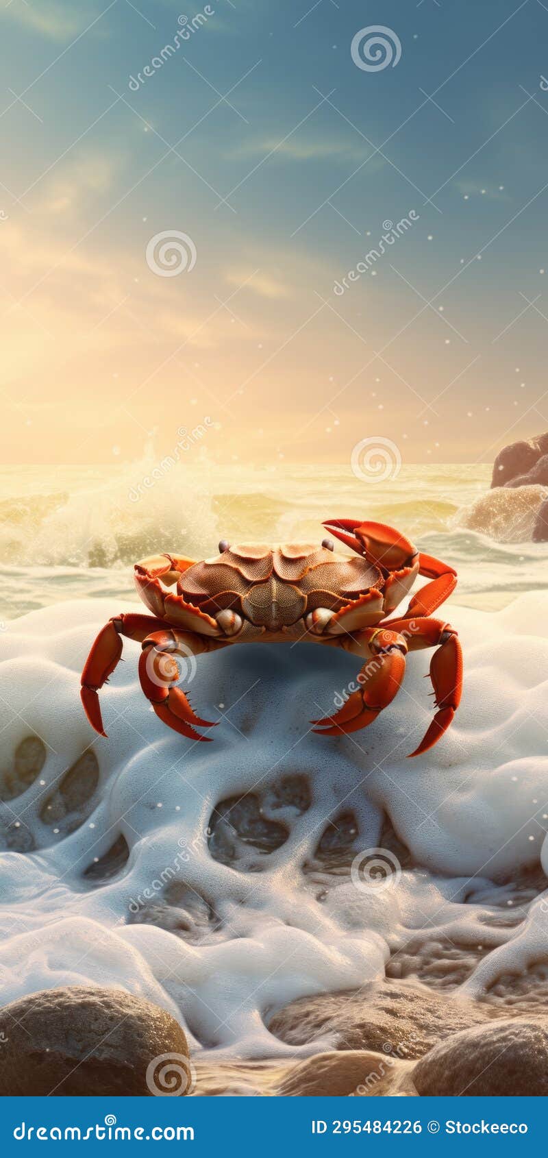 Crab Making Waves: Photorealistic Rendering for Mobile Lock Screen ...