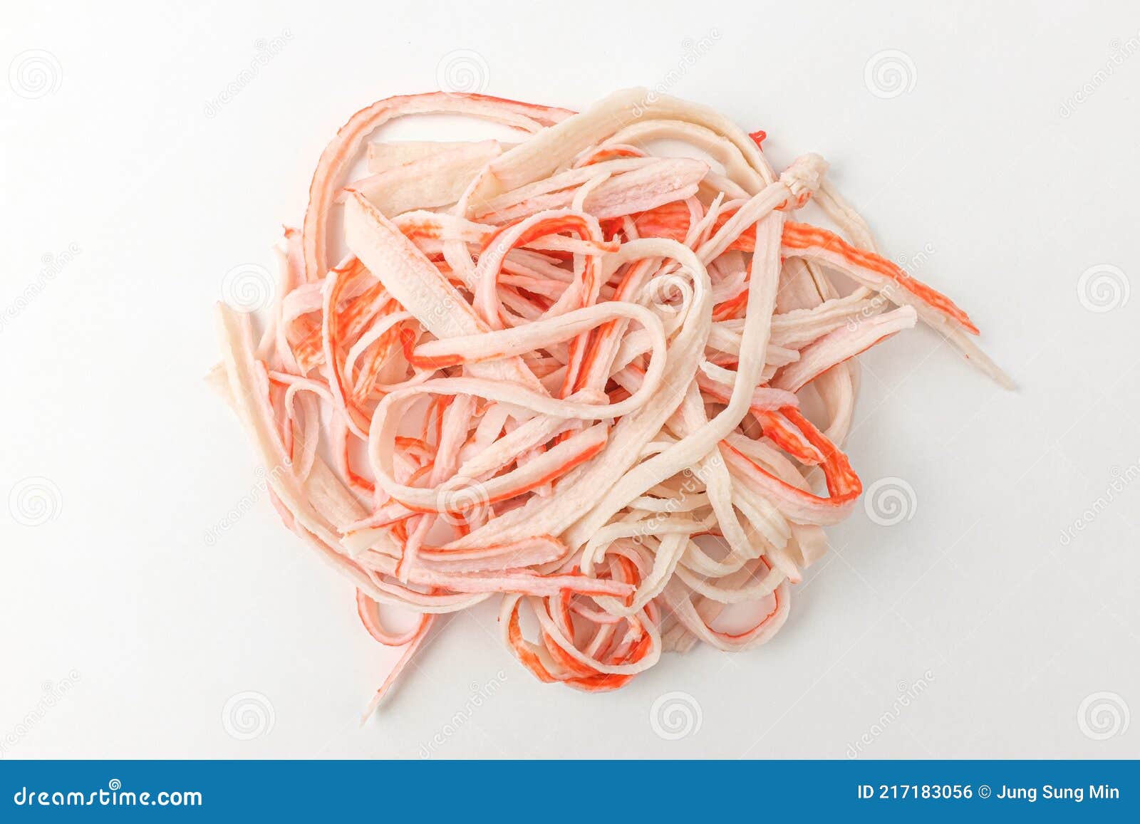Crab Meat on White Background Stock Photo - Image of fish, food: 217183056