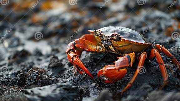 Crab Navigating Ashy Terrain Stock Illustration - Illustration of ... Crab Navigating Ashy Terrain Stock Illustration - Illustration of ...