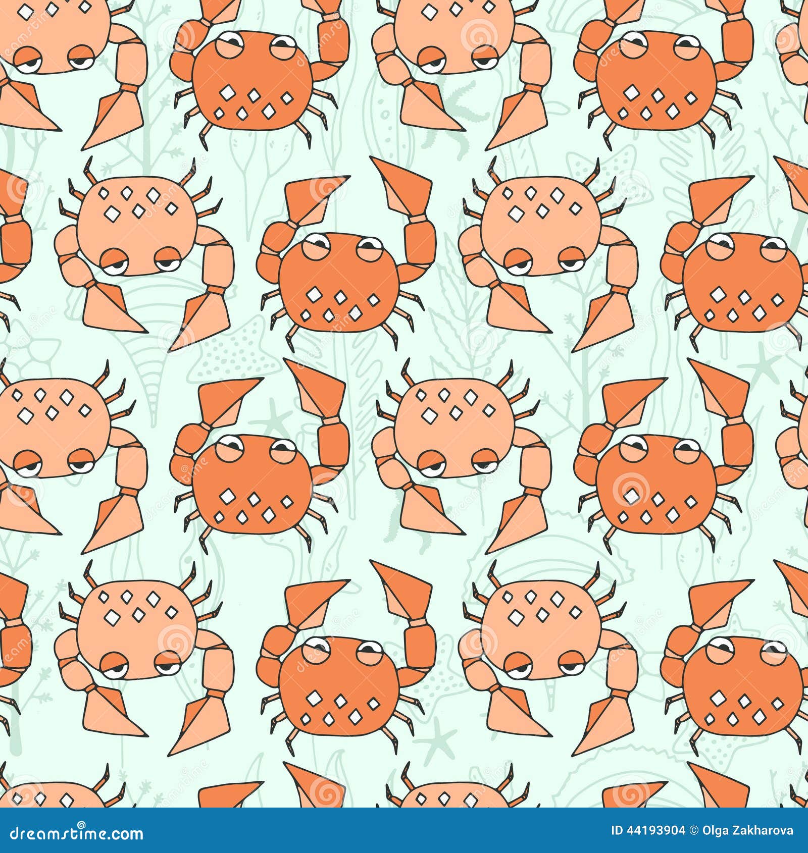 Crab Pattern stock illustration. Illustration of claw - 44193904