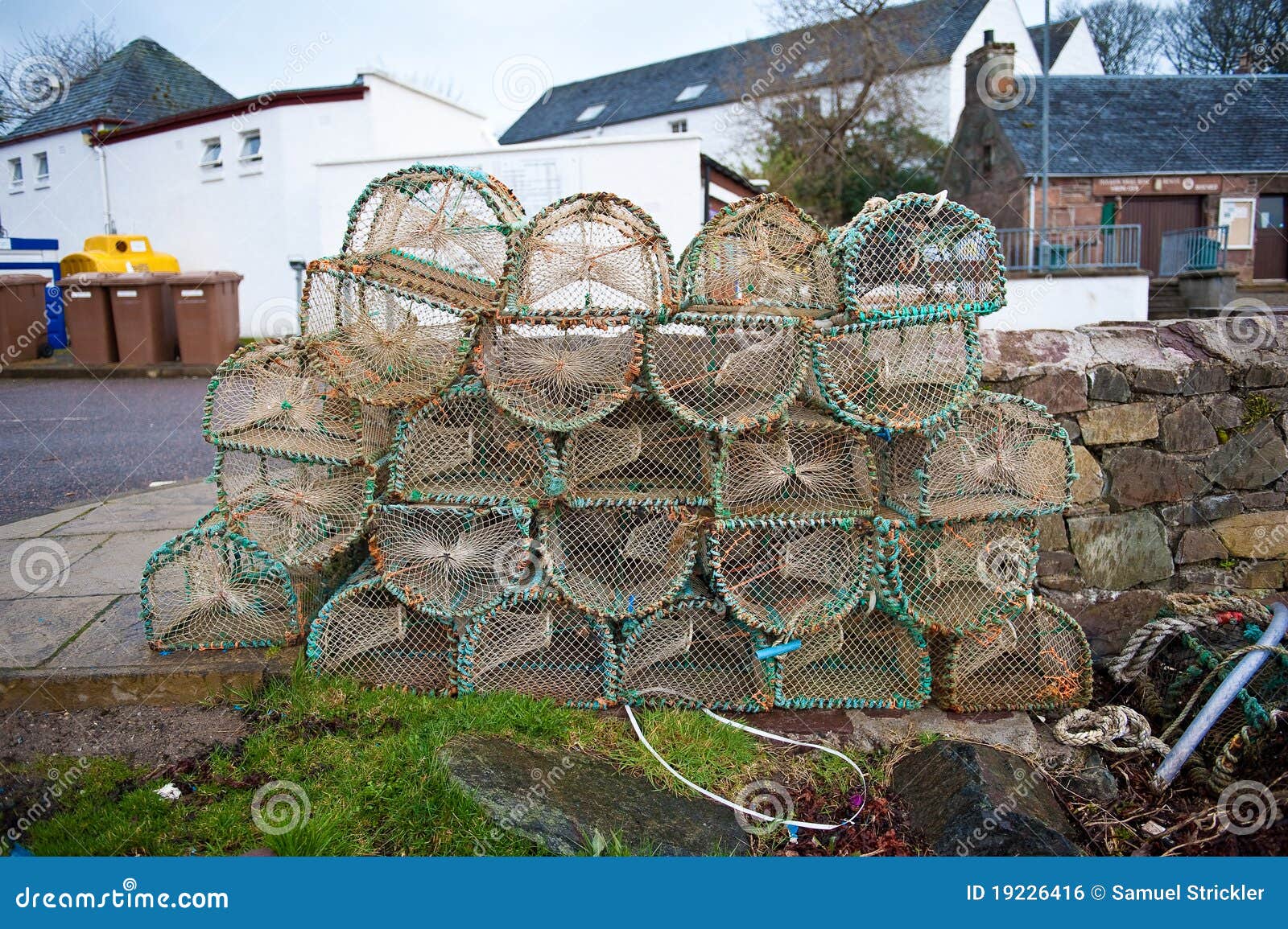 Crab pots stock photo. Image of boat, basket, brown, craft - 19226416