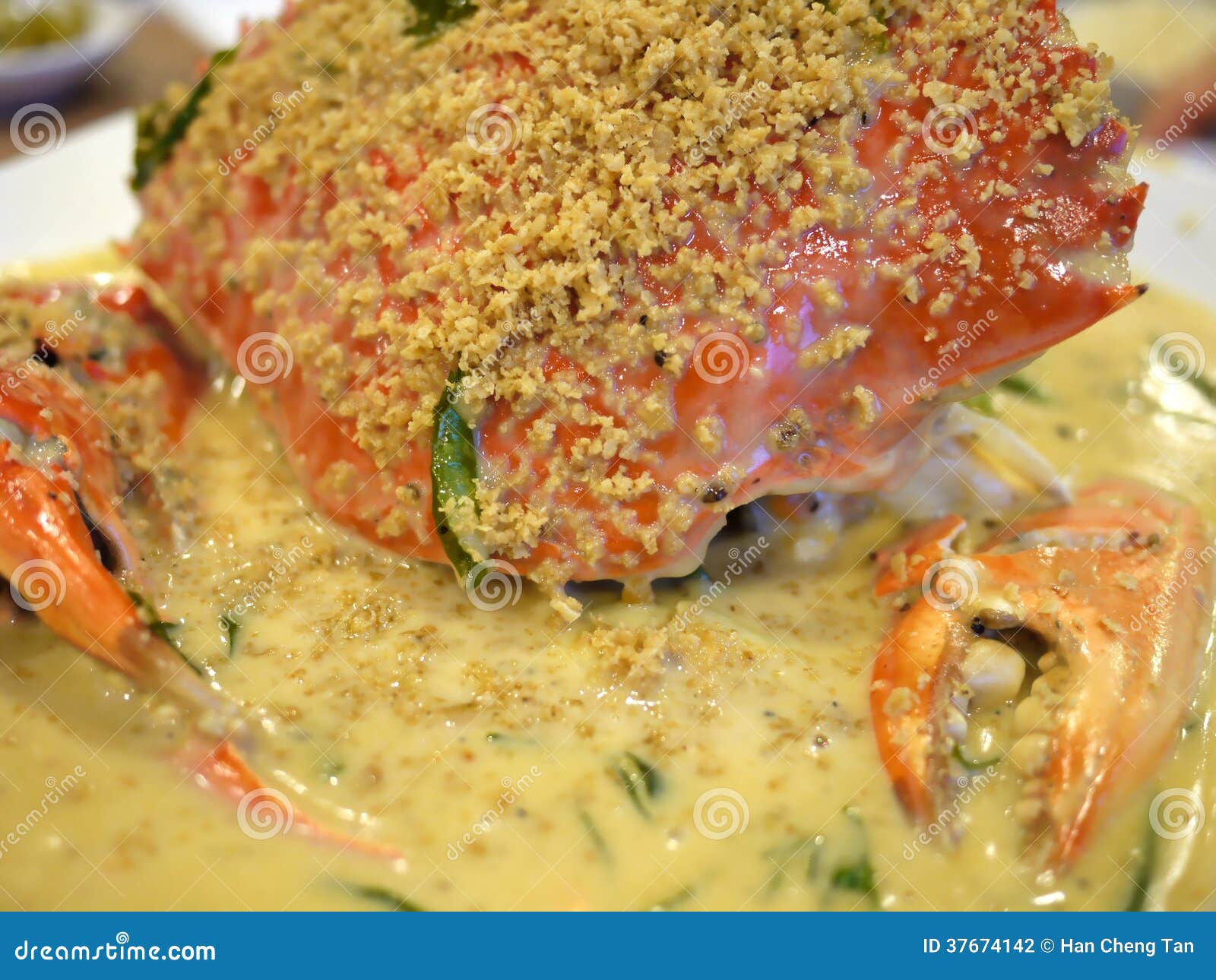 Crab in Pumpkin Sauce stock photo. Image of asia, cream - 37674142