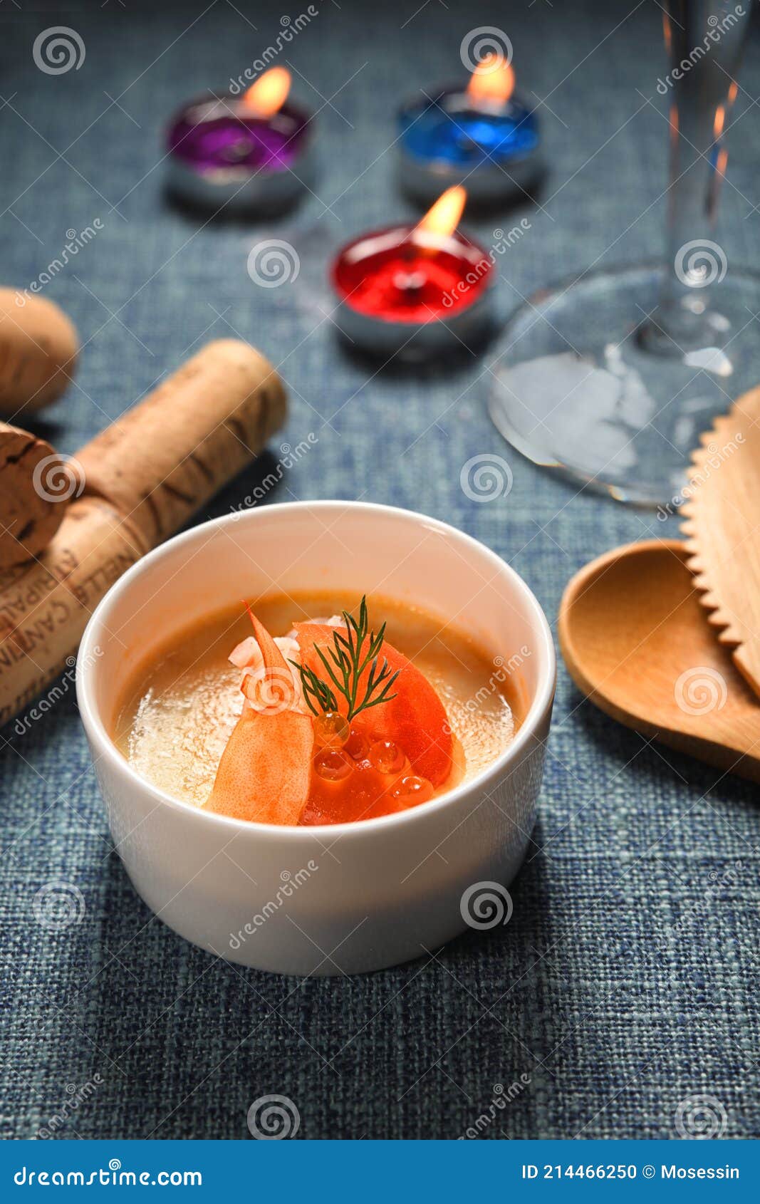 Crab Roe Meat Pudding Dessert Stock Photo - Image of berry, icecream ...