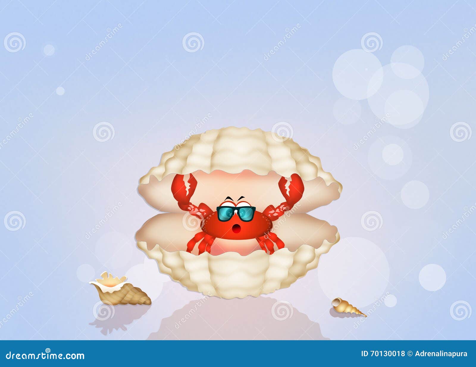 Crab in the shell stock illustration. Illustration of holidays - 70130018