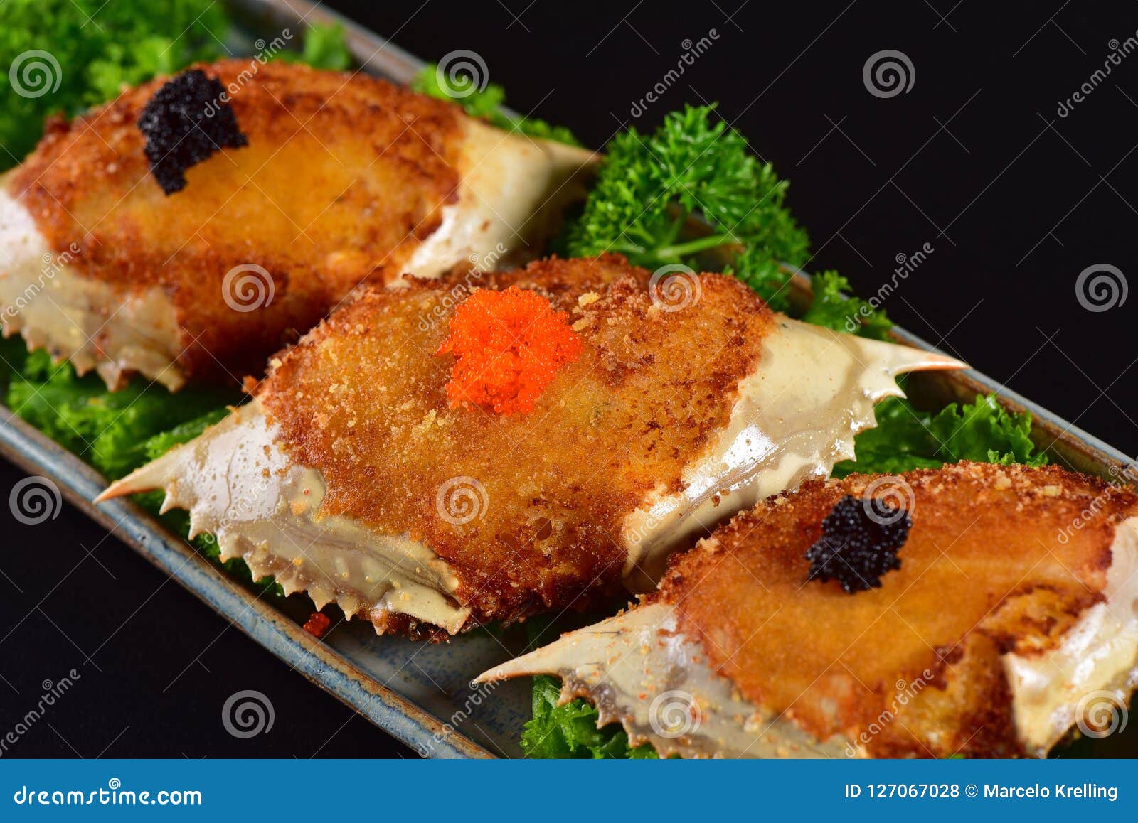 Crab Shell on Dark Background Stock Photo - Image of boiled, cooked ...