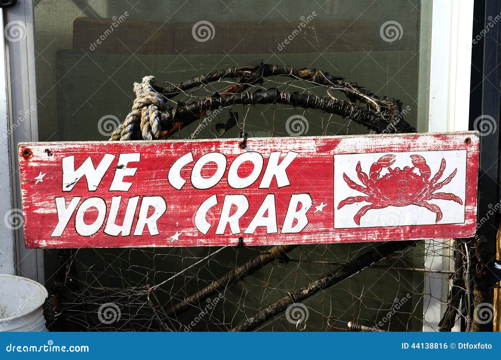 Crab Sign stock photo. Image of fish, billboard, banner - 44138816