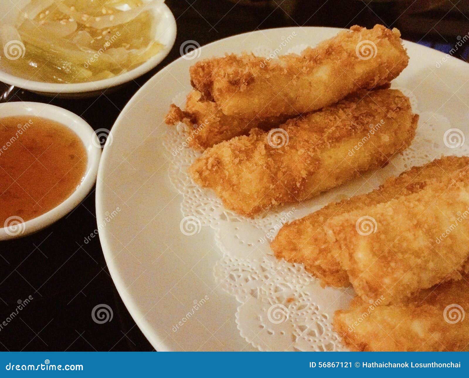 Crab spring roll stock image. Image of asianfood, roll - 56867121