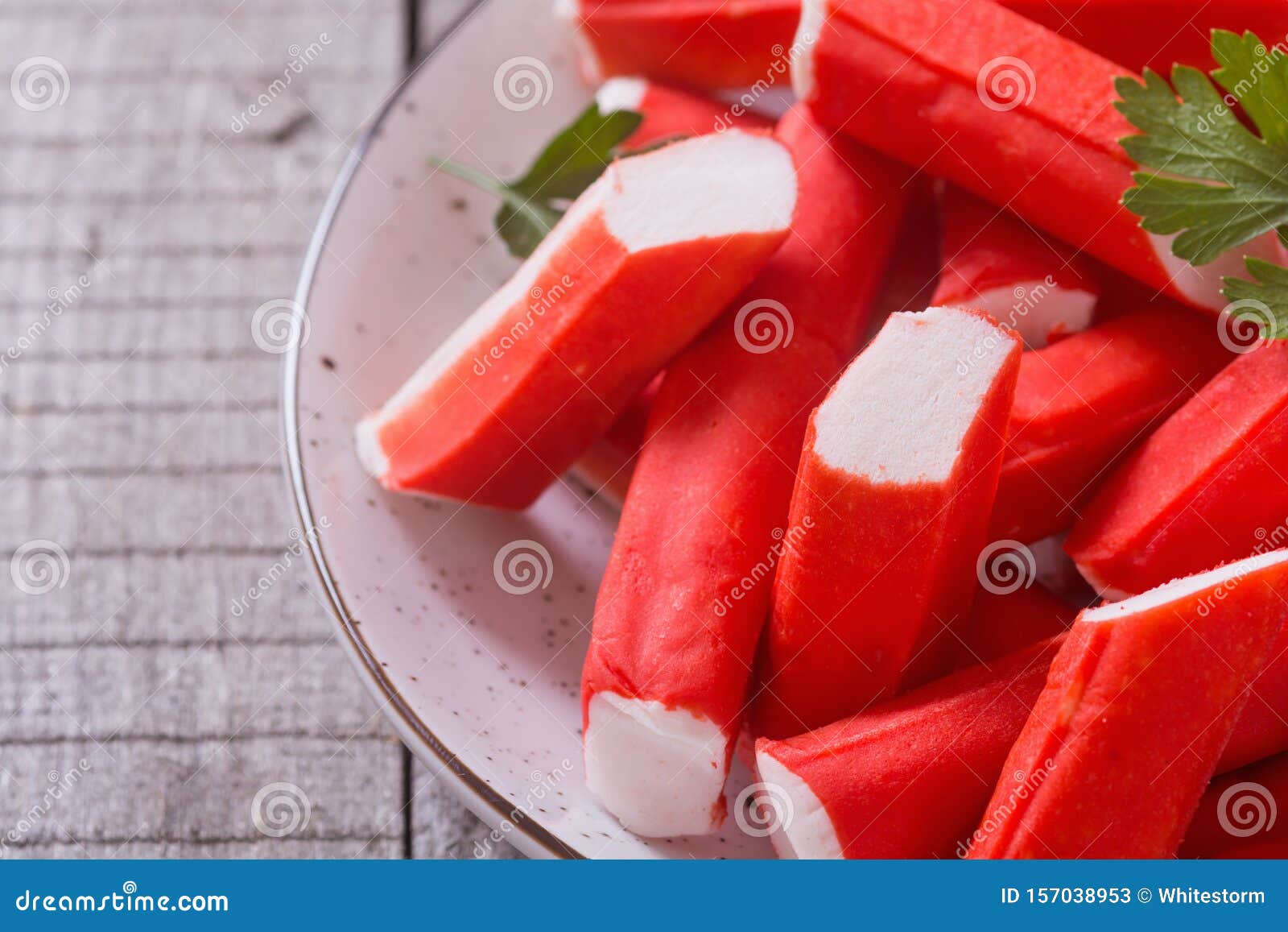 Crab Sticks from Fish Protein Stock Image - Image of crabmeat ...