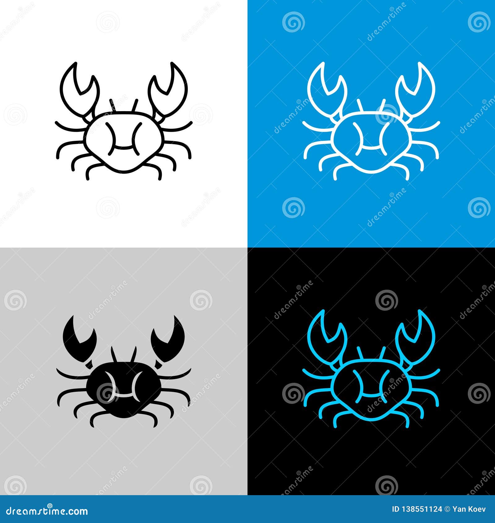 Simple Crab Silhouette