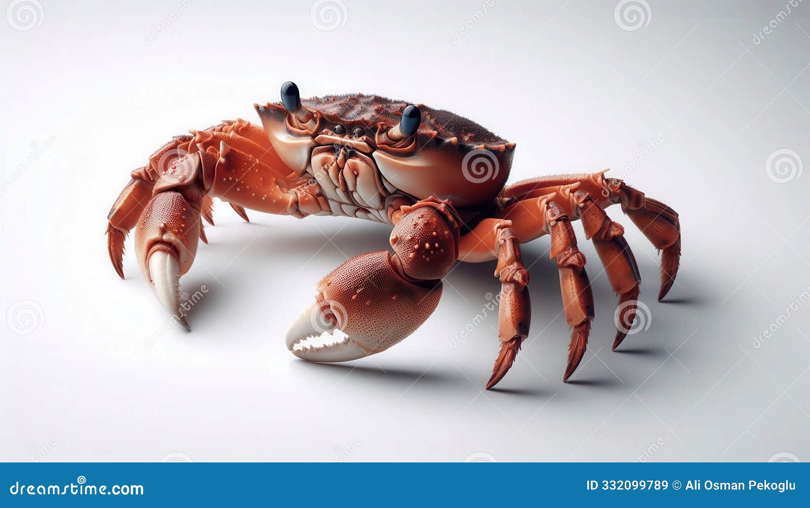 Crab on white background stock illustration. Illustration of wildlife ...