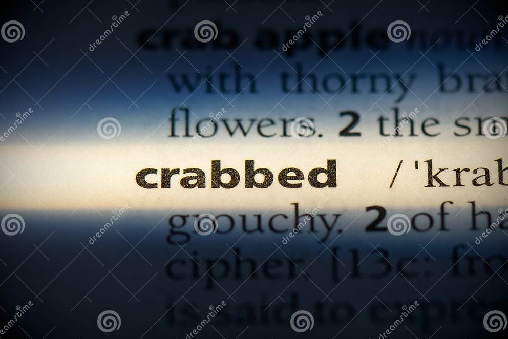Crabbed stock image. Image of closeup, book, language - 161578333