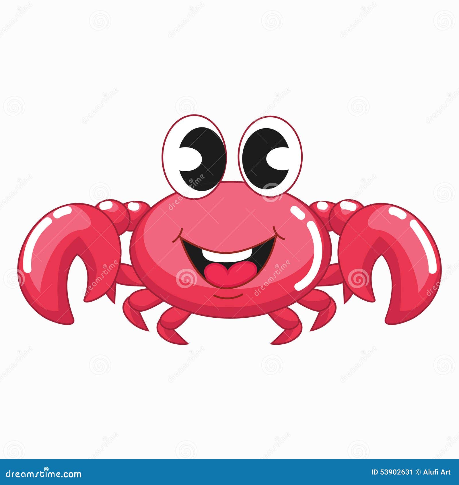 Crabe rose mignon illustration de vecteur. Illustration du comique ...