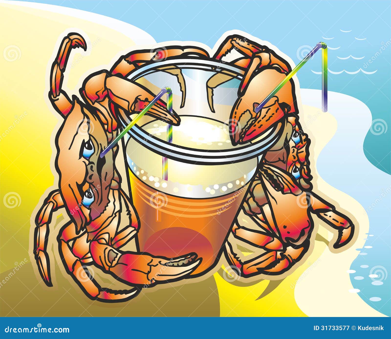 Crabs stock illustration. Illustration of container, tube - 31733577