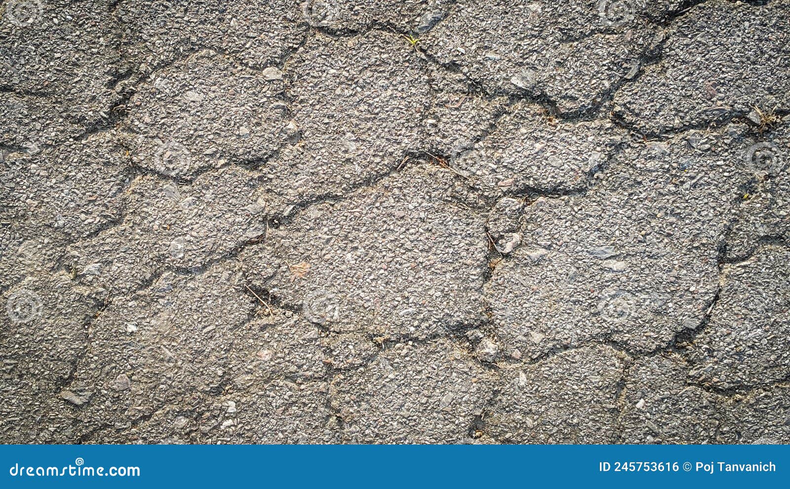 Crack On The Asphaltic Surface. Natural Pattern On Textured Surface ...