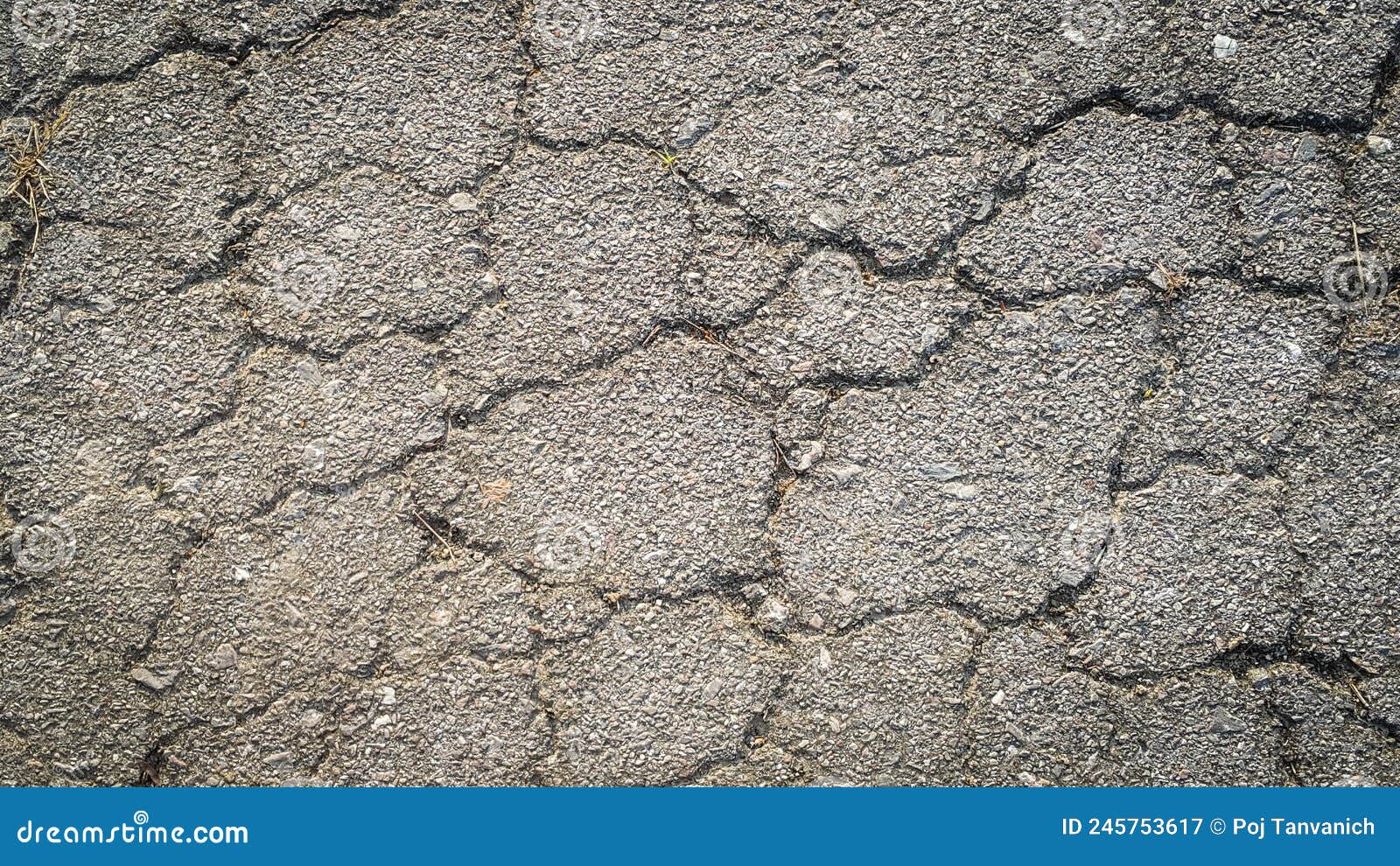 Crack On The Asphaltic Surface. Natural Pattern On Textured Surface ...