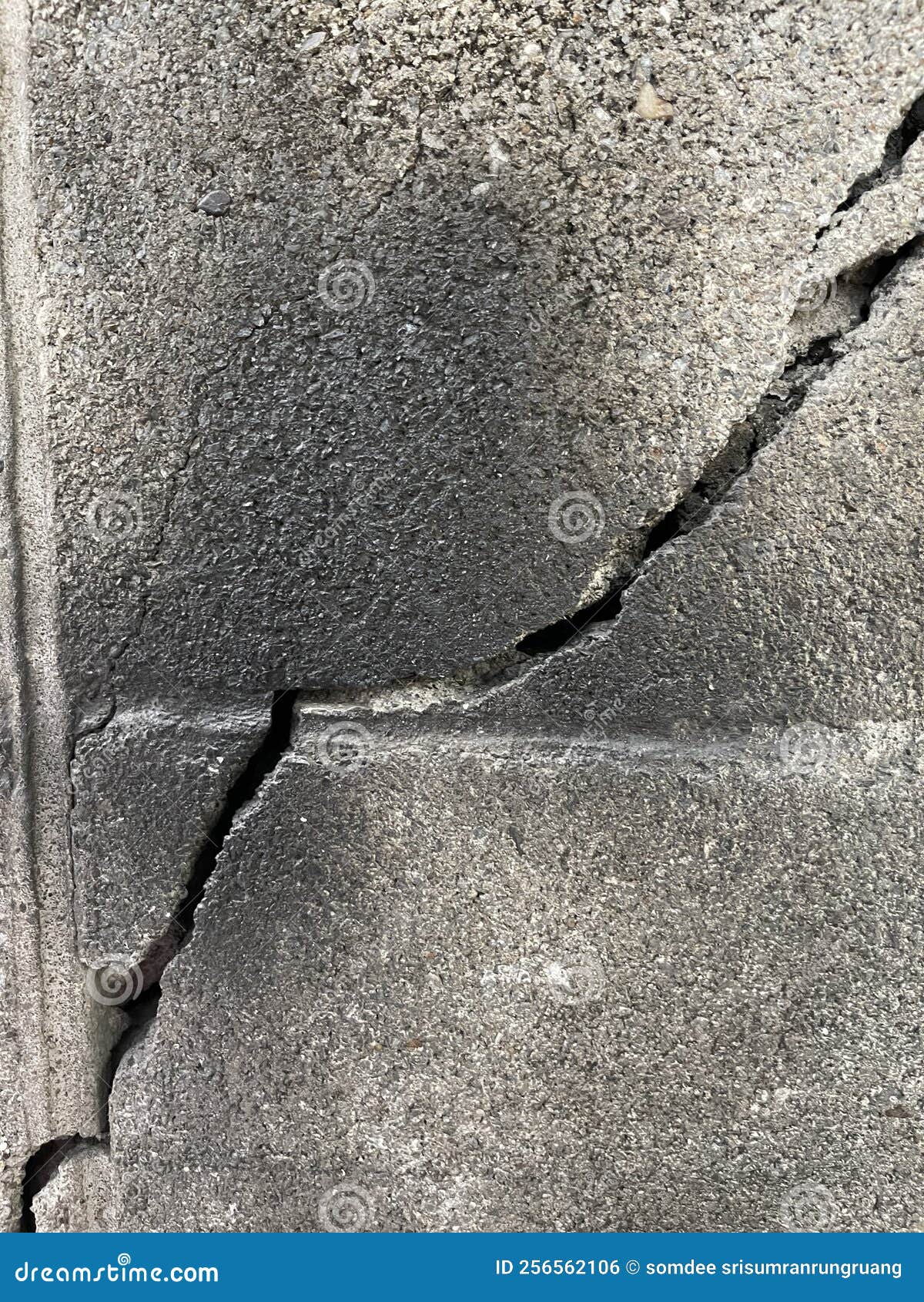 Crack Background of Old Gray Brick Wall Which is a Relatively Large ...