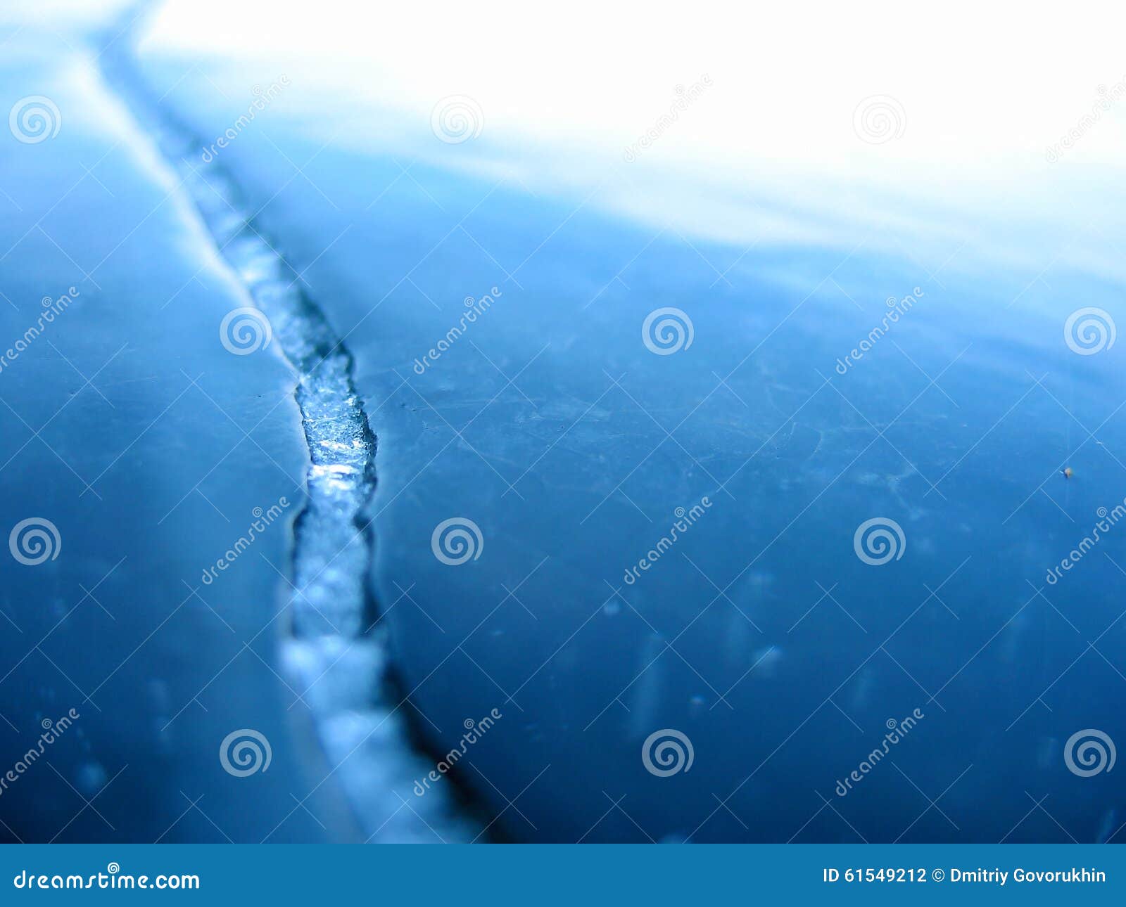 Crack in the blue ice stock photo. Image of water, winter - 61549212
