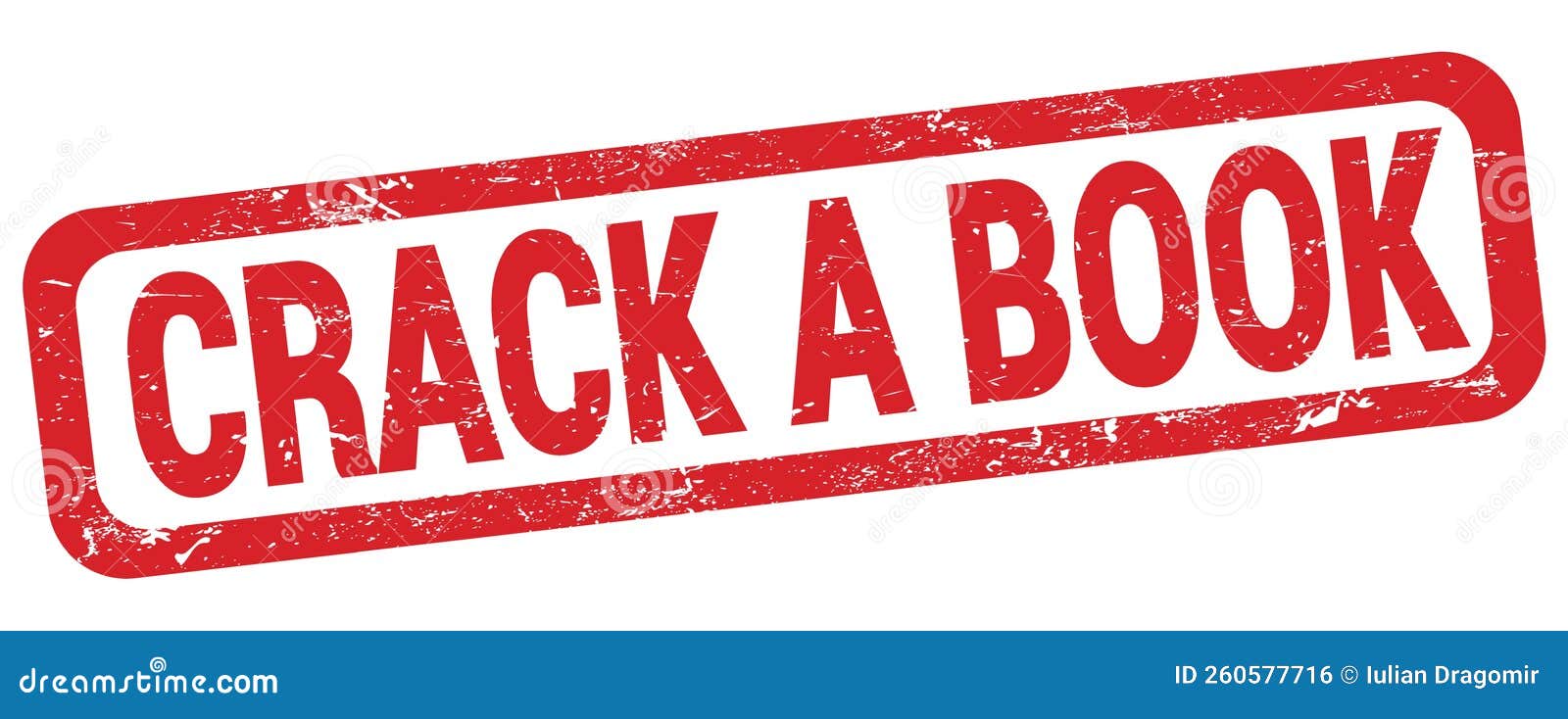 CRACK a BOOK Text Written on Red Rectangle Stamp Stock Illustration ...