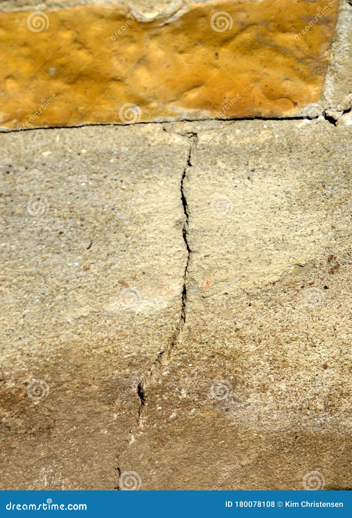 Crack in a Building`s Base Due To Subsidence Stock Photo - Image of ...
