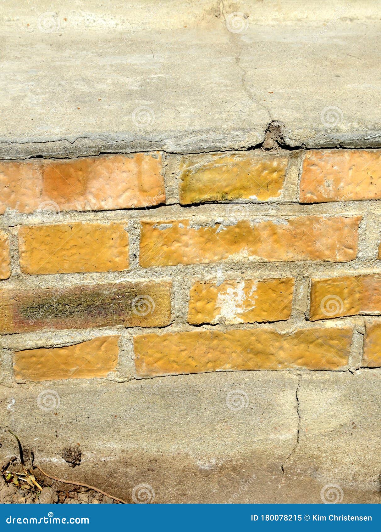 Crack in a Building`s Base Due To Subsidence Stock Image - Image of ...