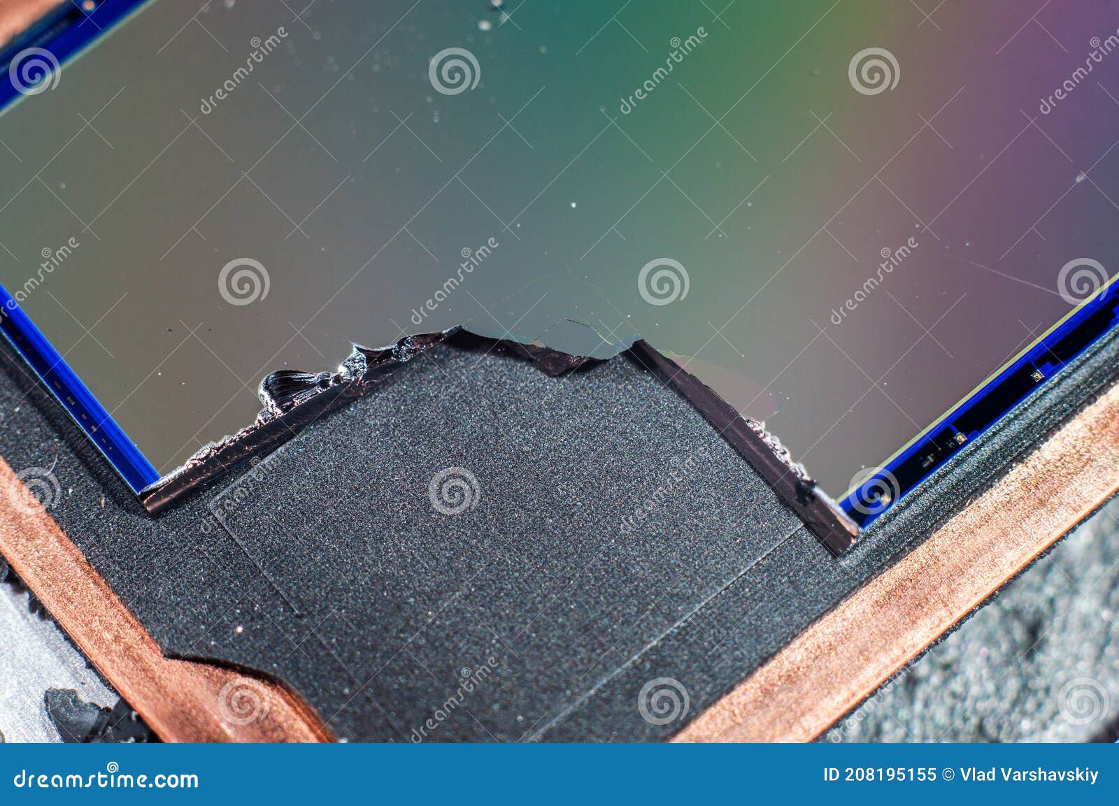 A Crack in the Camera Matrix, Close-up of a Chipped Piece of the ...