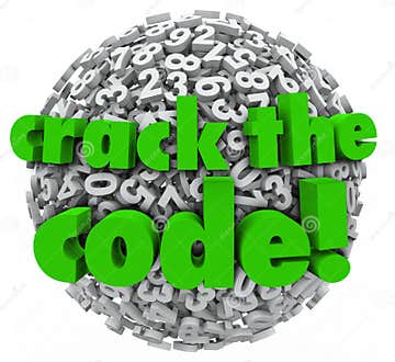 Crack the Code Number Sphere Breaking Password Security Stock ...