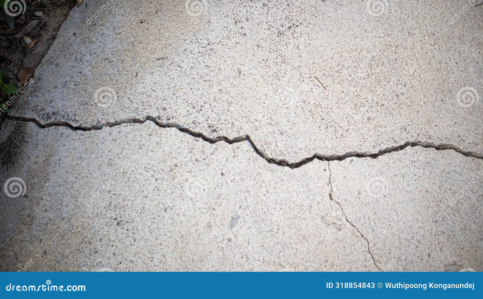 Crack in Concrete Surface the Image Shows a Close-up View of a Crack in ...