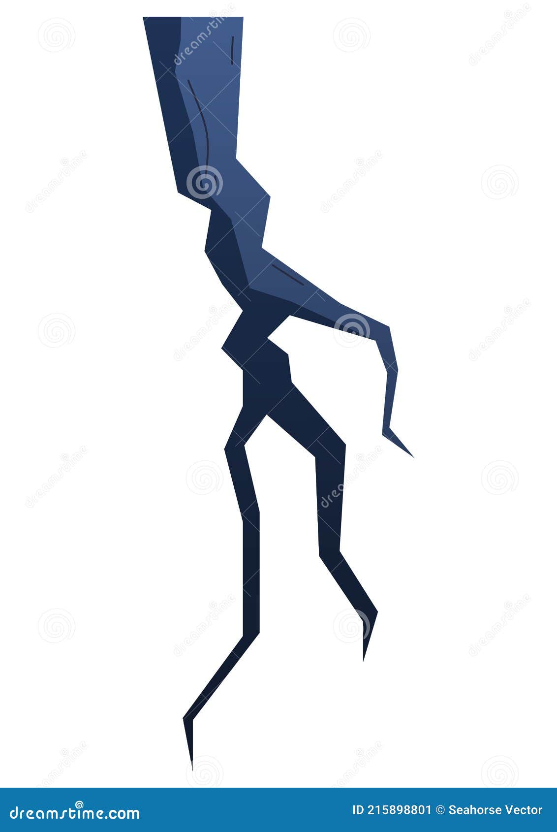 Crack Extreme Defect, Surface Damage Effect, Isolated on White ...