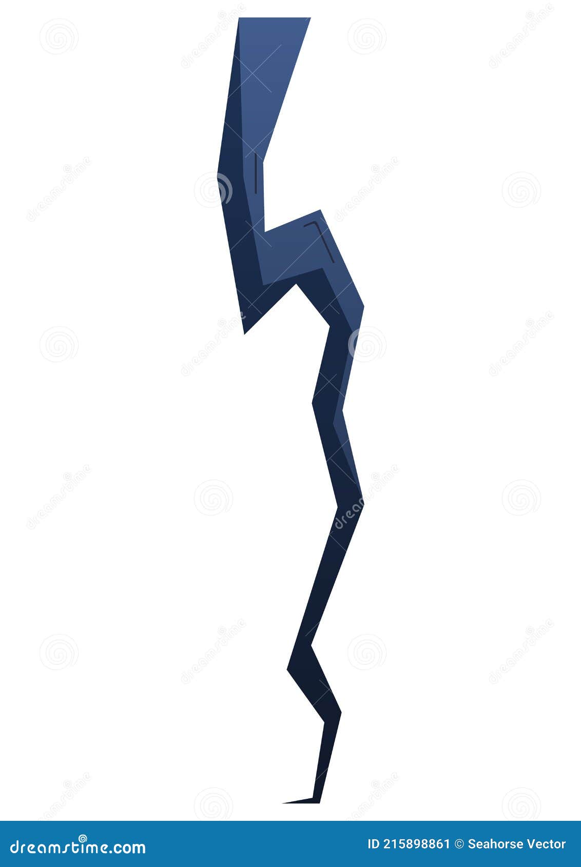 Crack Extreme Defect, Surface Damage Effect, Isolated on White ...