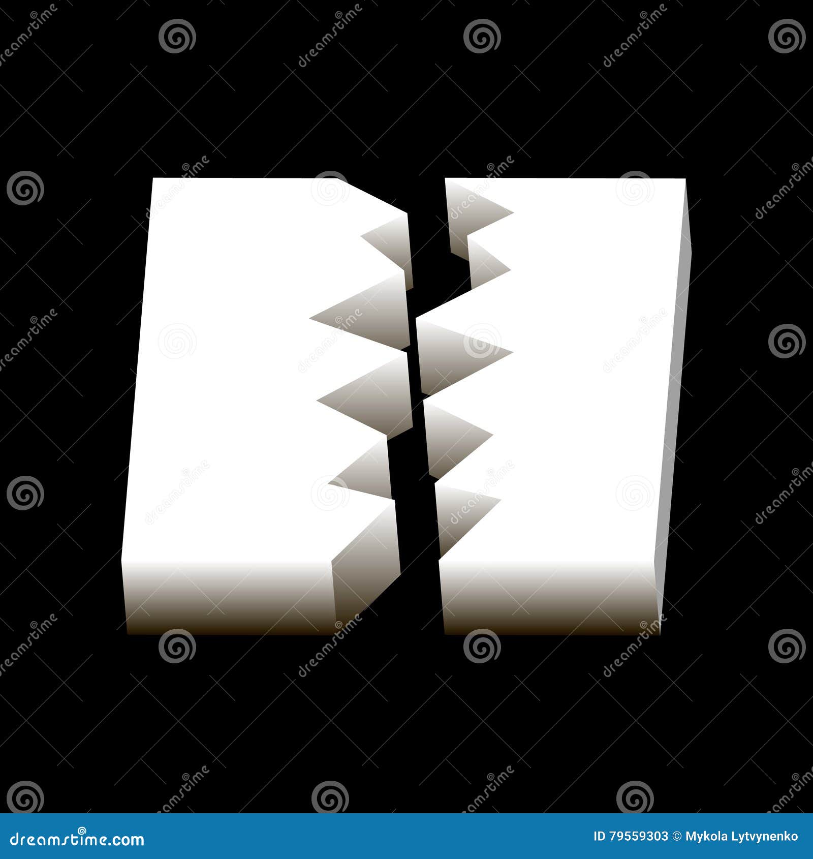 Crack Fracture Surface Cartoon Vector | CartoonDealer.com #79559303