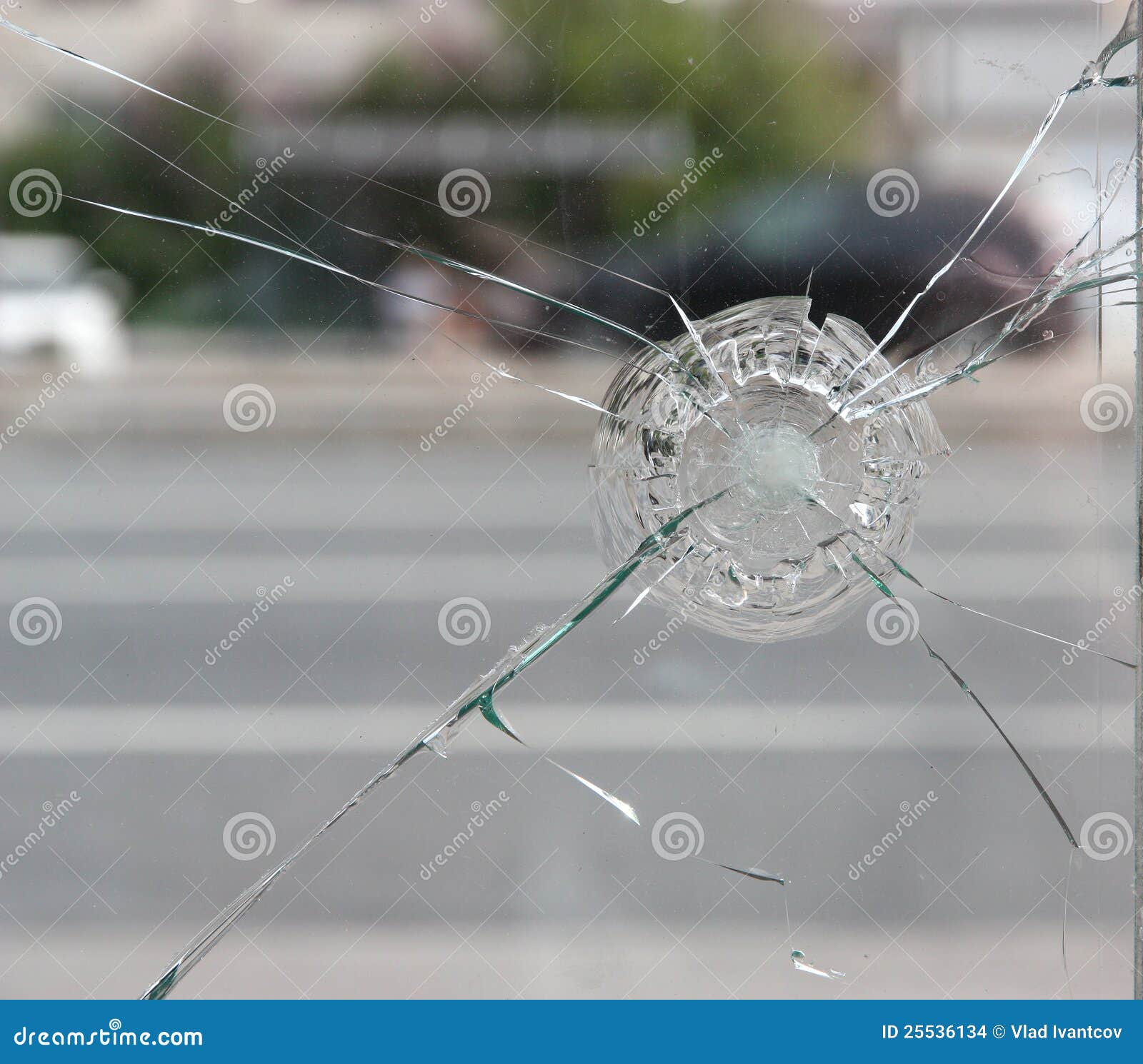 Crack in glass. stock photo. Image of vandalism, deformation - 25536134