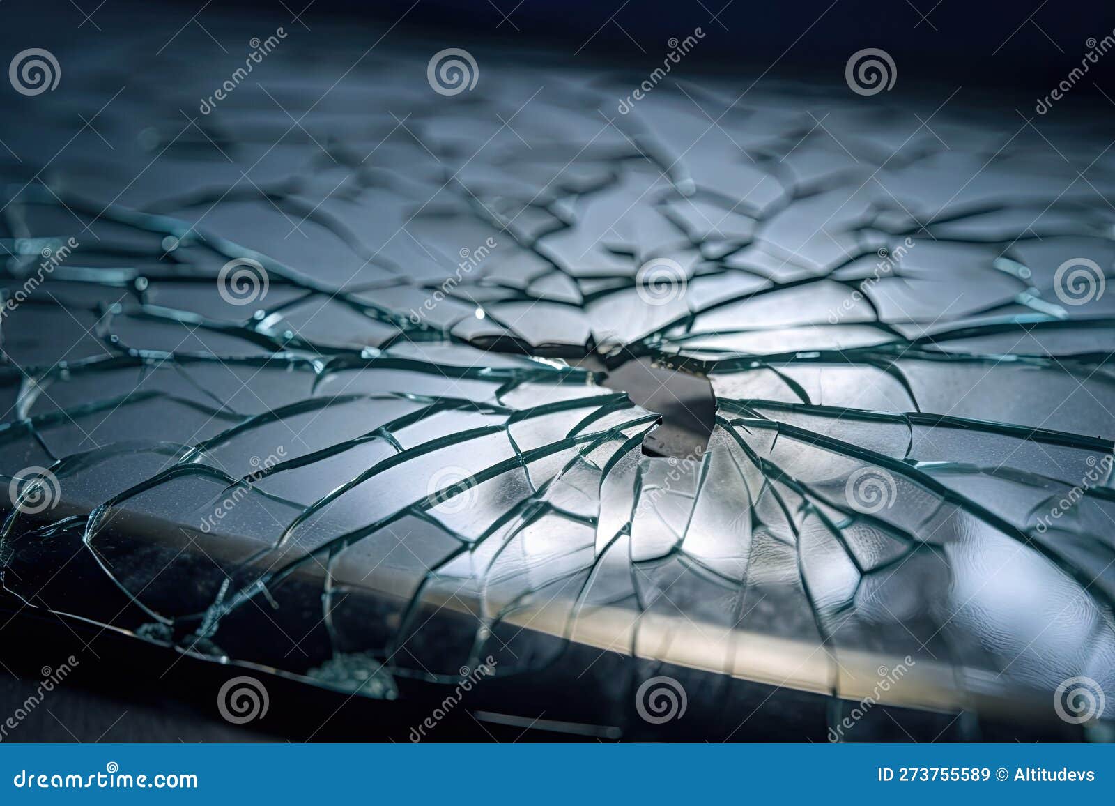 Crack on Glass Plate, with Super Close-up of the Crack Itself Stock ...