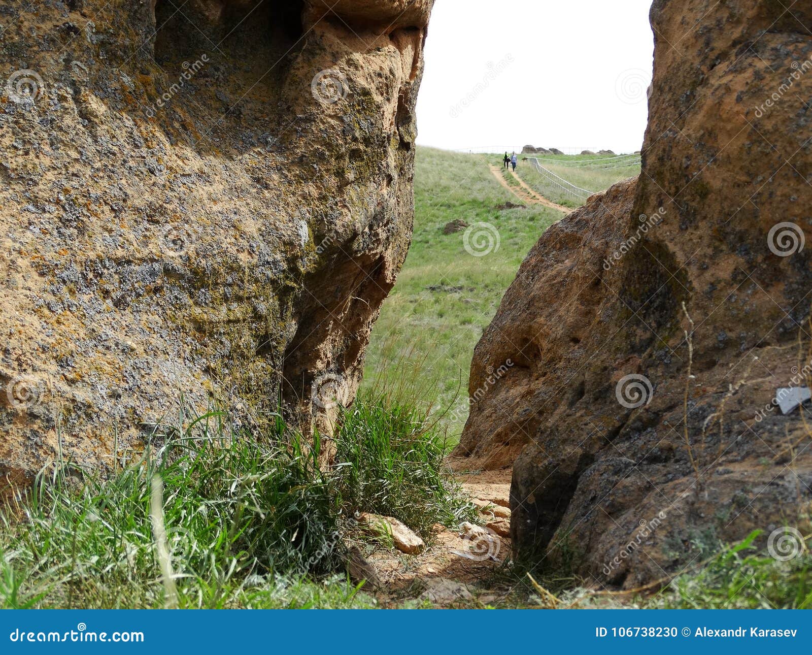 The cleft in the rock stock photo. Image of travel, cliff - 106738230