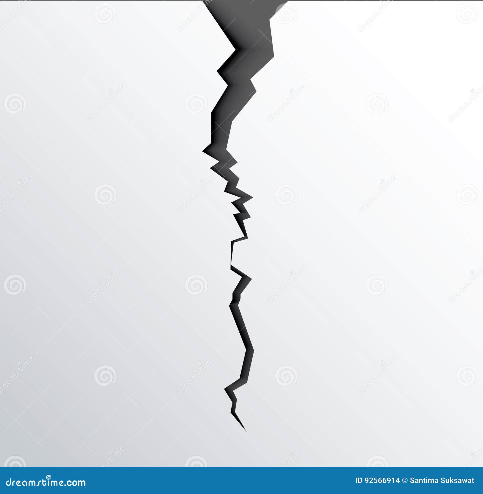 Crack in Ground after Earthquake the Rift on Surface Stock Vector ...