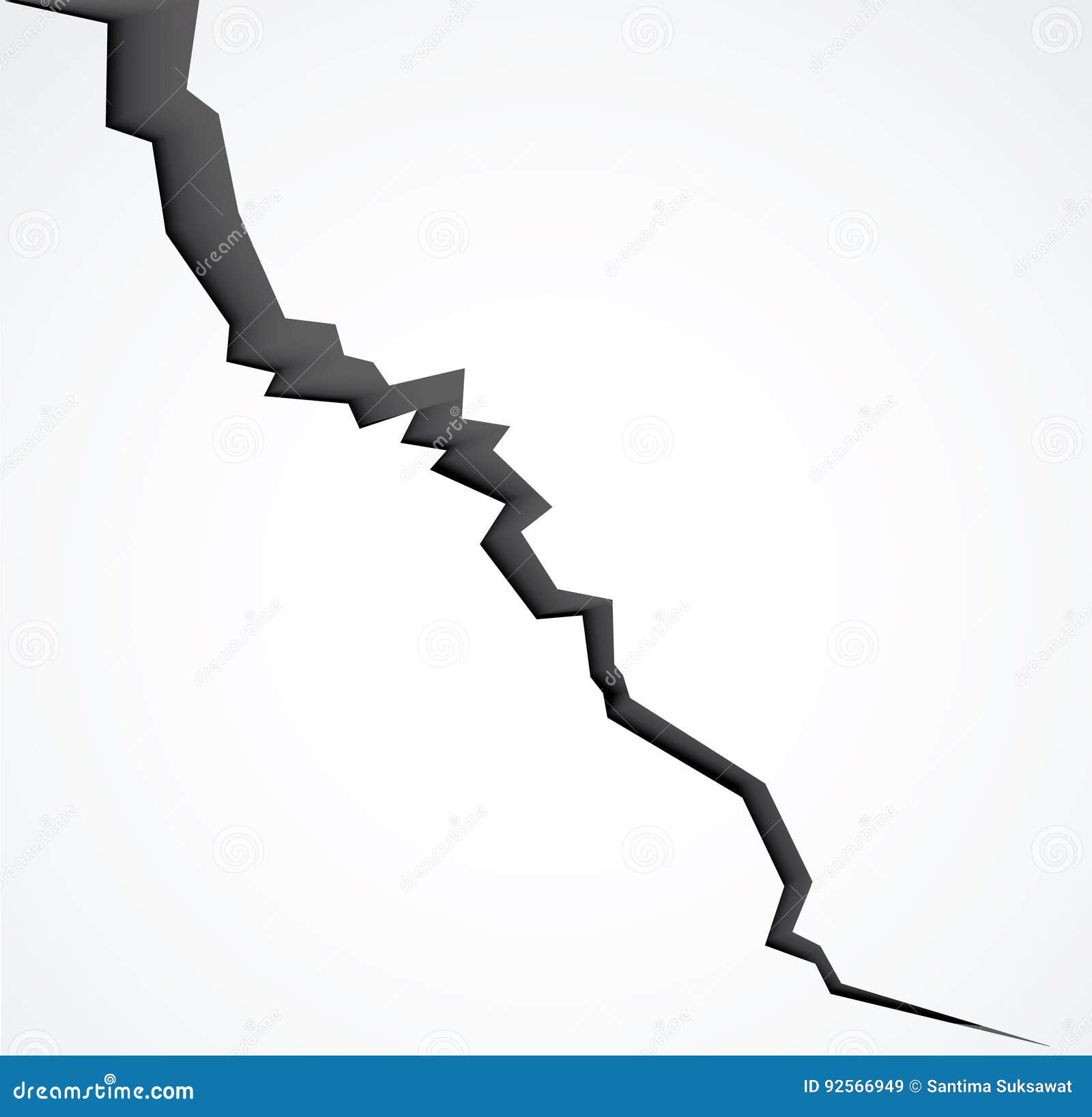 Crack in Ground after Earthquake the Rift on Surface Stock Vector ...