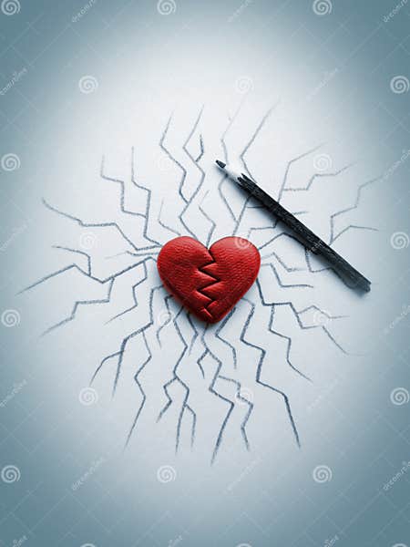 Crack heart stock image. Image of heart, accidents, feelings - 46674037