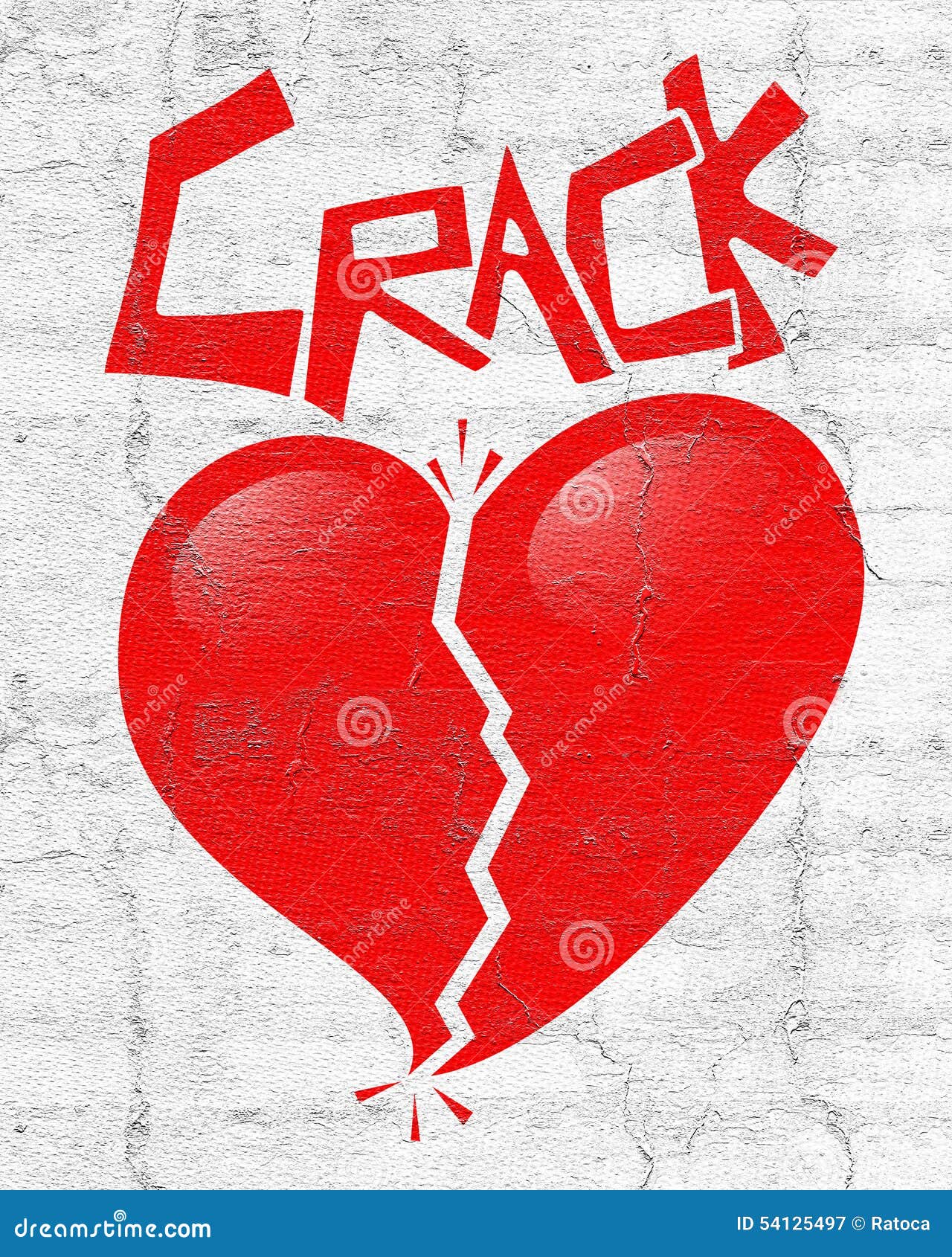 Crack heart stock illustration. Illustration of sadness - 54125497
