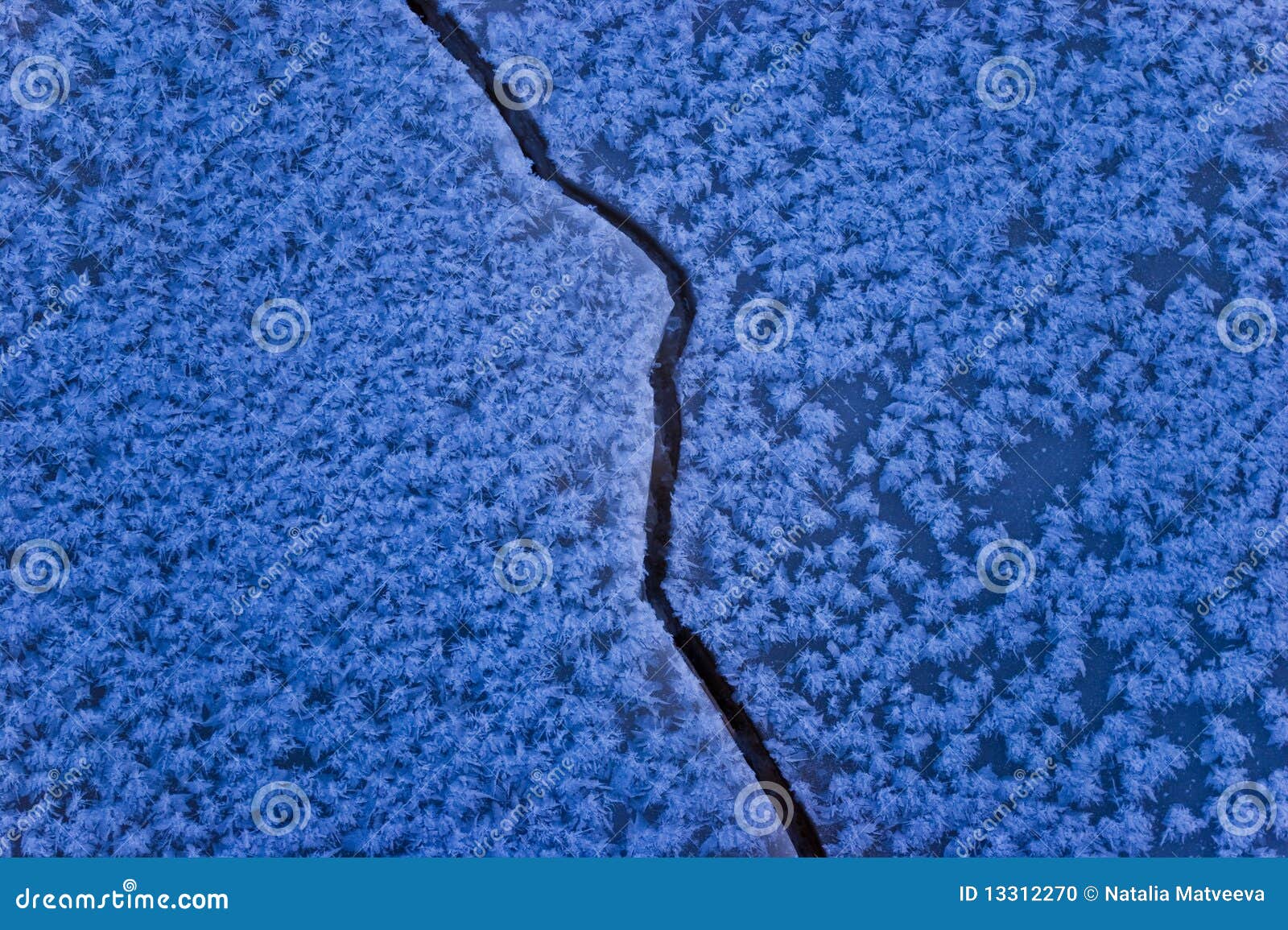 Crack in the ice stock photo. Image of crystal, christmas - 13312270