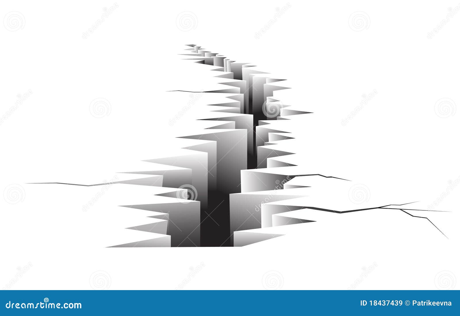 Crack in the ice stock vector. Illustration of depth - 18437439