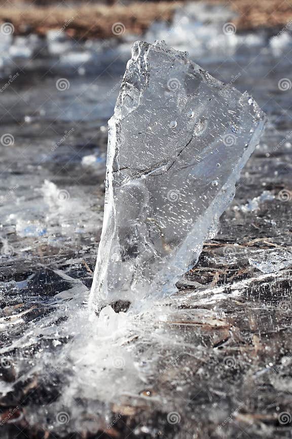 Crack on ice stock photo. Image of frozen, natural, crystal - 23232236