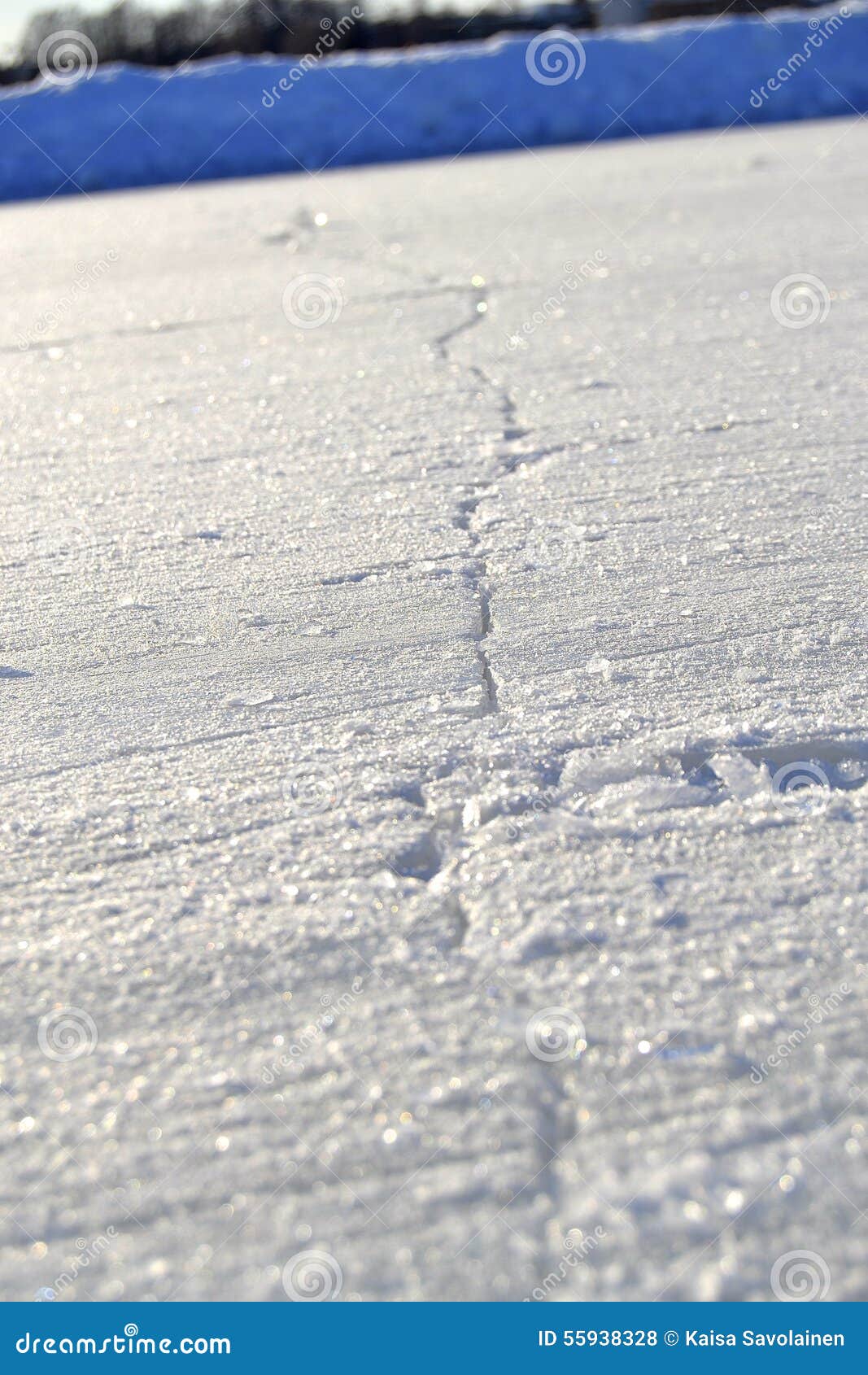 Crack in the ice stock photo. Image of kuopio, lake, water - 55938328
