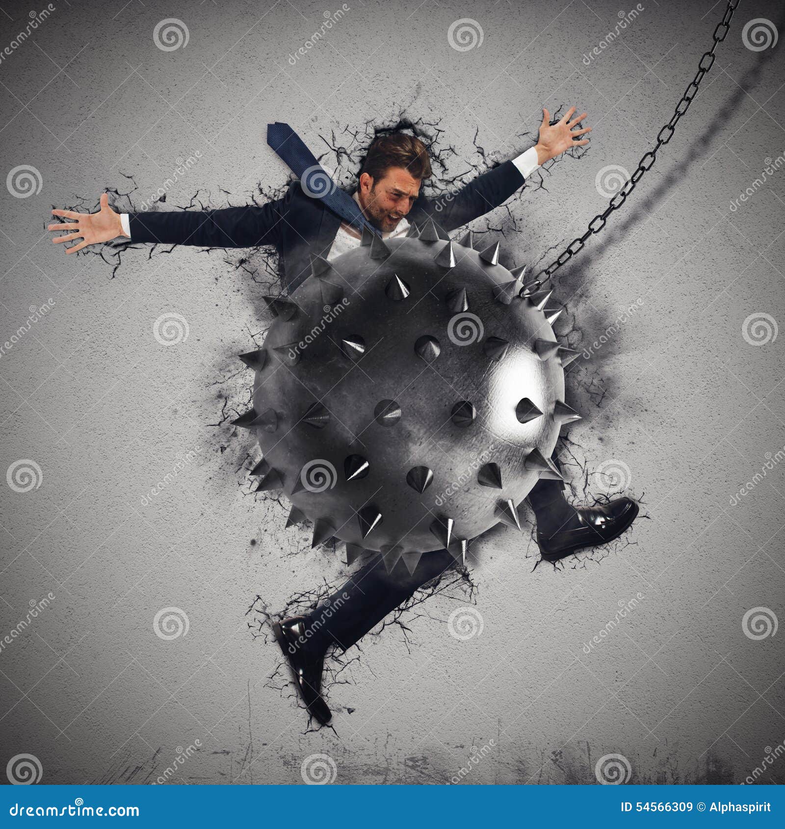 Crack by iron ball stock image. Image of people, iron - 54566309