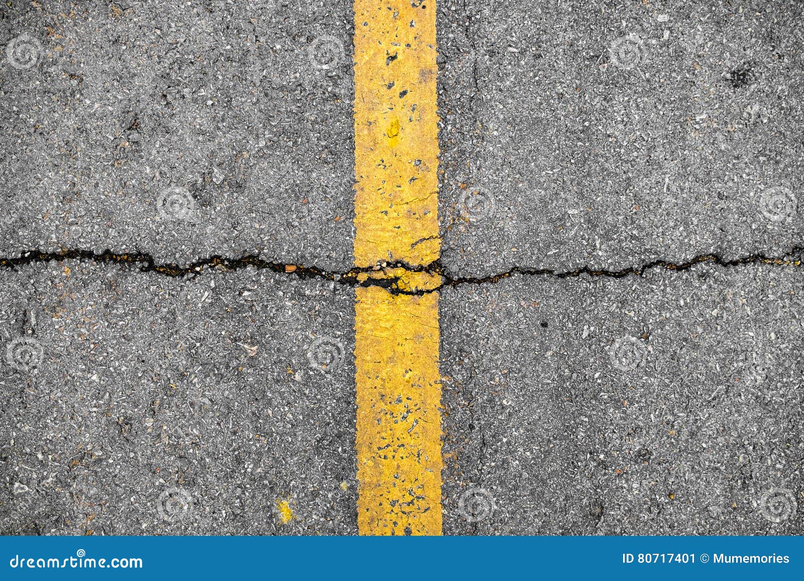Crack On Line Yellow On Road Texture Stock Image | CartoonDealer.com ...