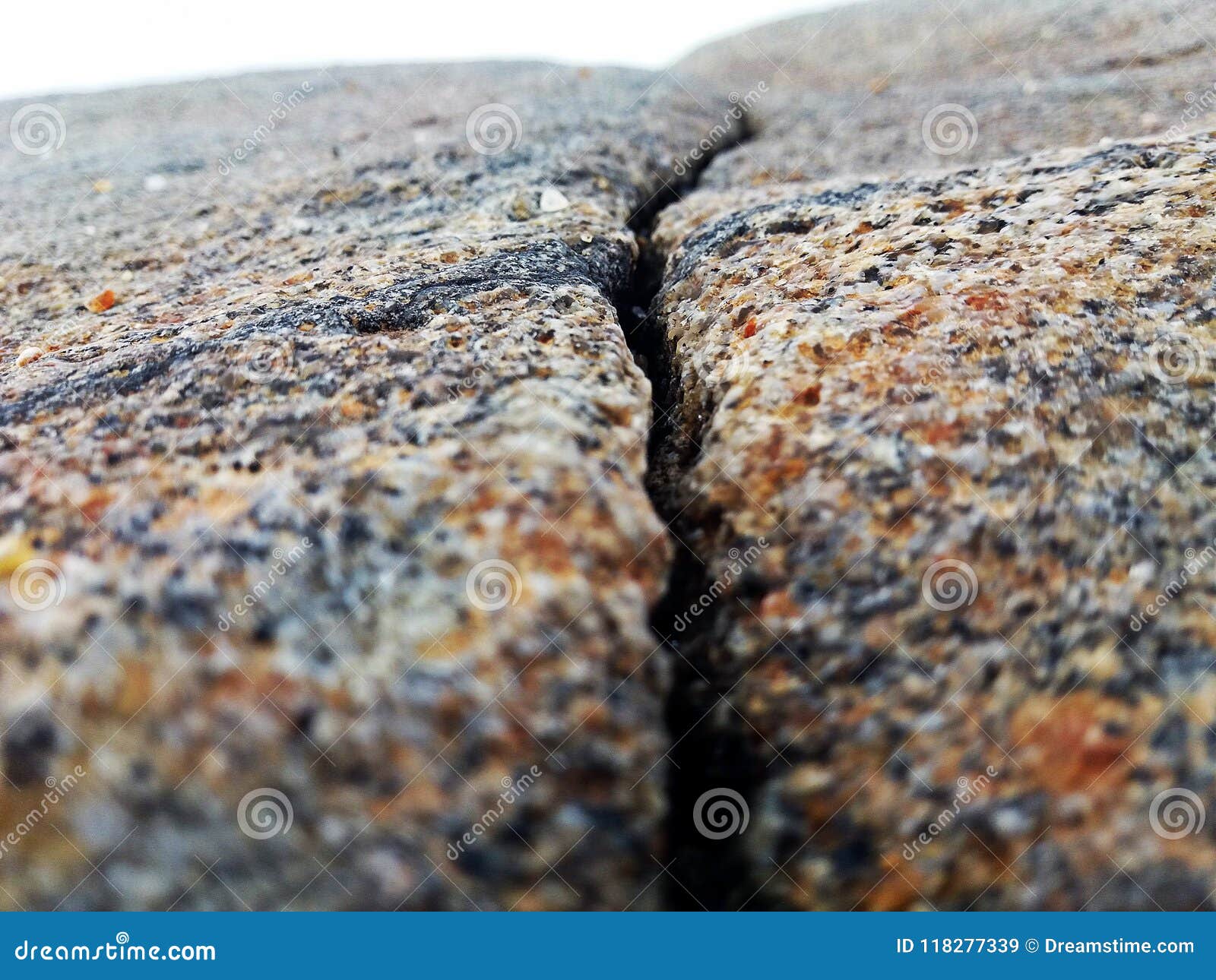 A crack in rock stock image. Image of crack, damaged - 118277339