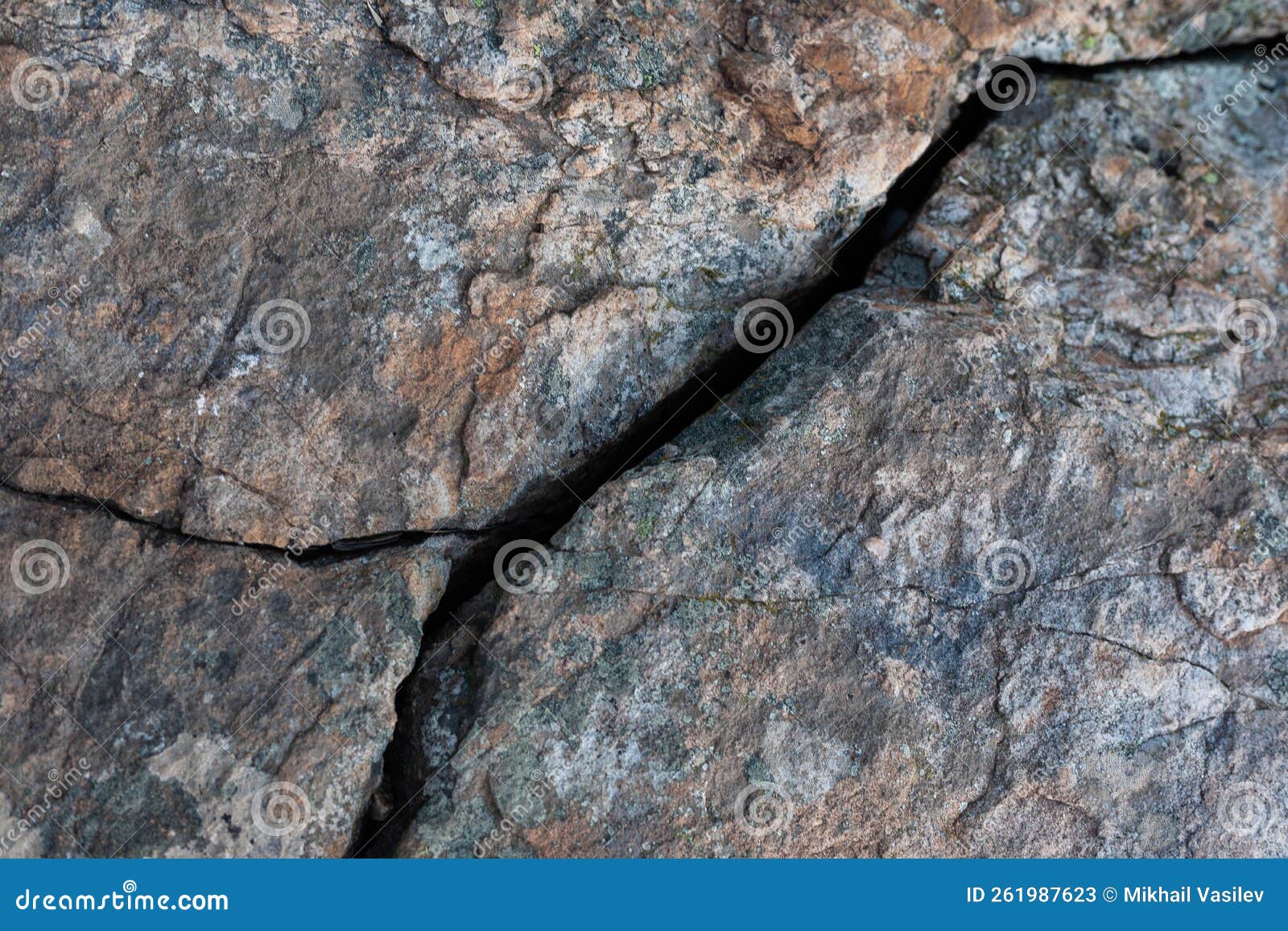 Crack in the Rock on Mountain. Stock Image - Image of gray, cracked ...