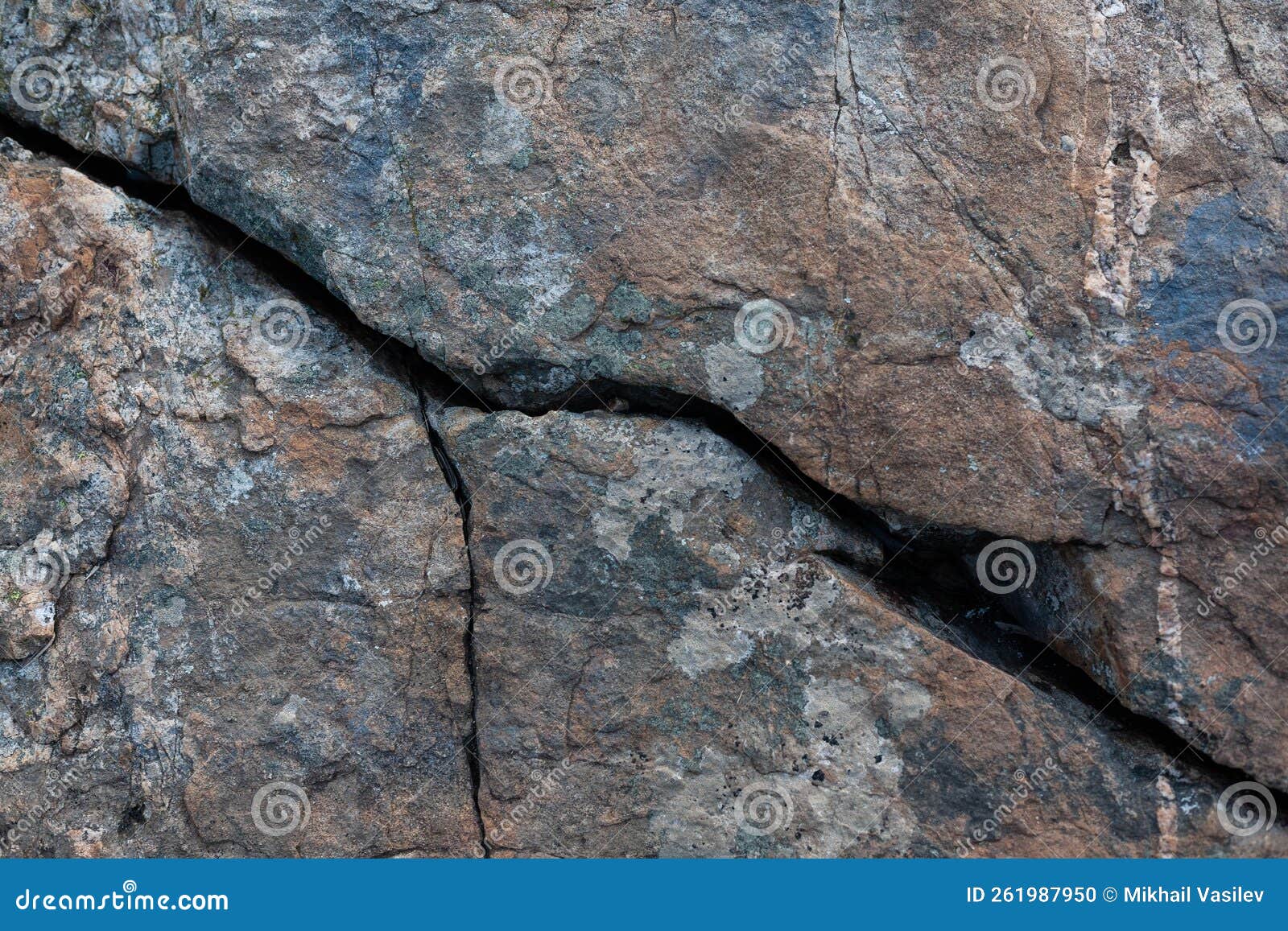 Crack in the Rock on Mountain. Stock Photo - Image of fractured ...