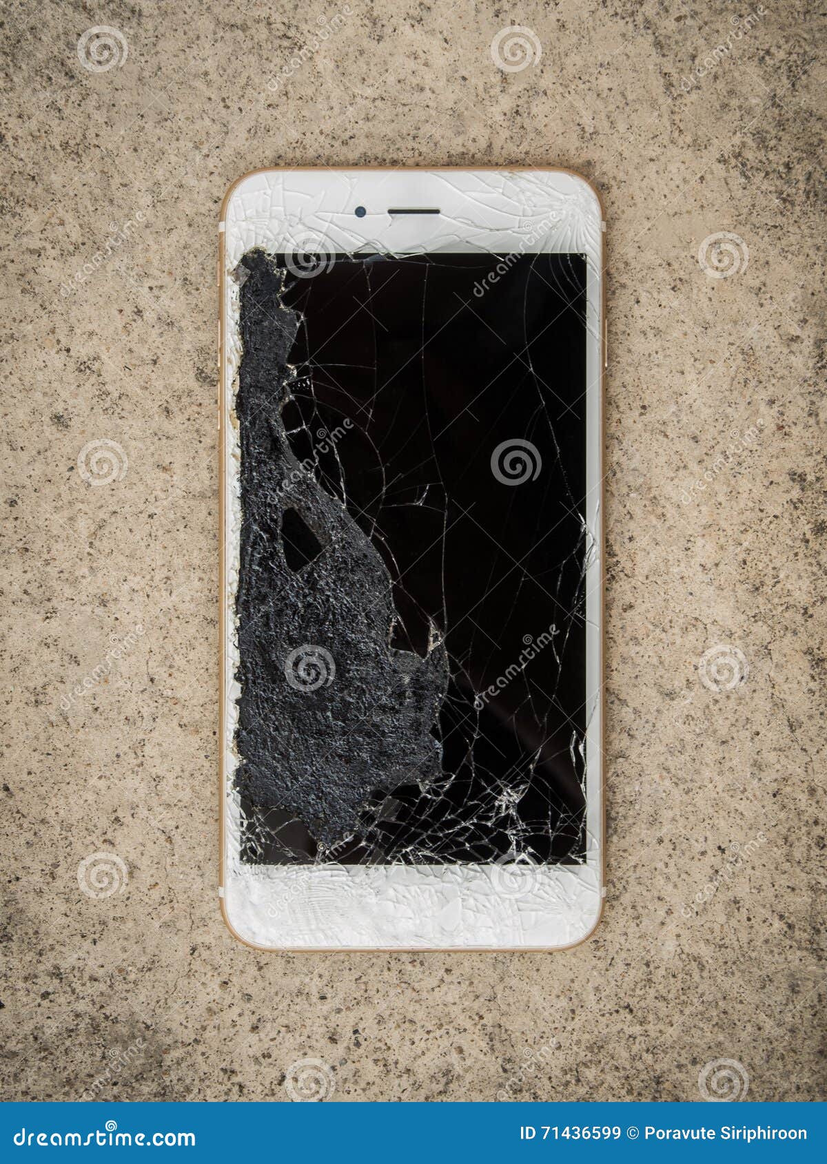 Crack Screen Smart Phone on Floor Stock Image - Image of gadget, damage ...