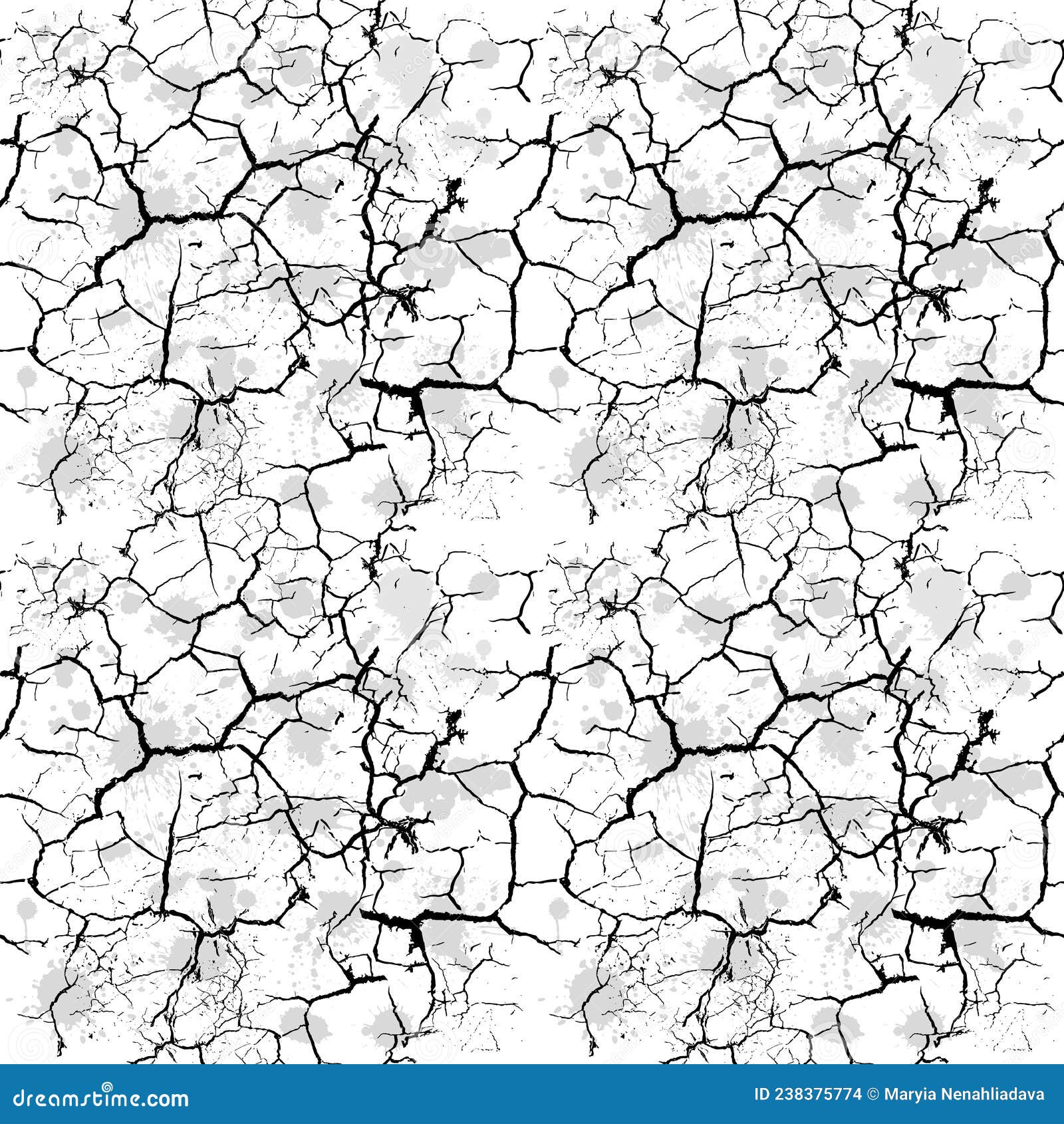 Crack Seamless Pattern. Marble Gold Cracks. Cracked Texture. Repeated ...