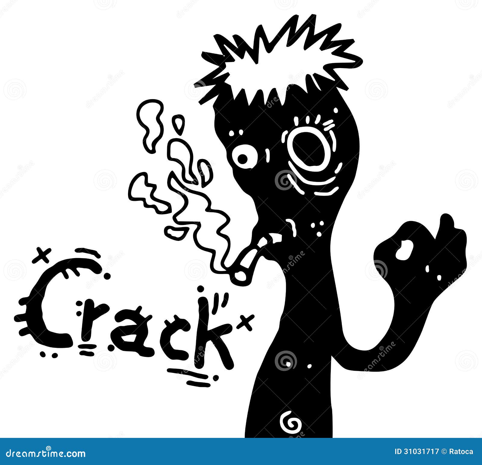 Crack smoke stock vector. Illustration of detail, eyes - 31031717