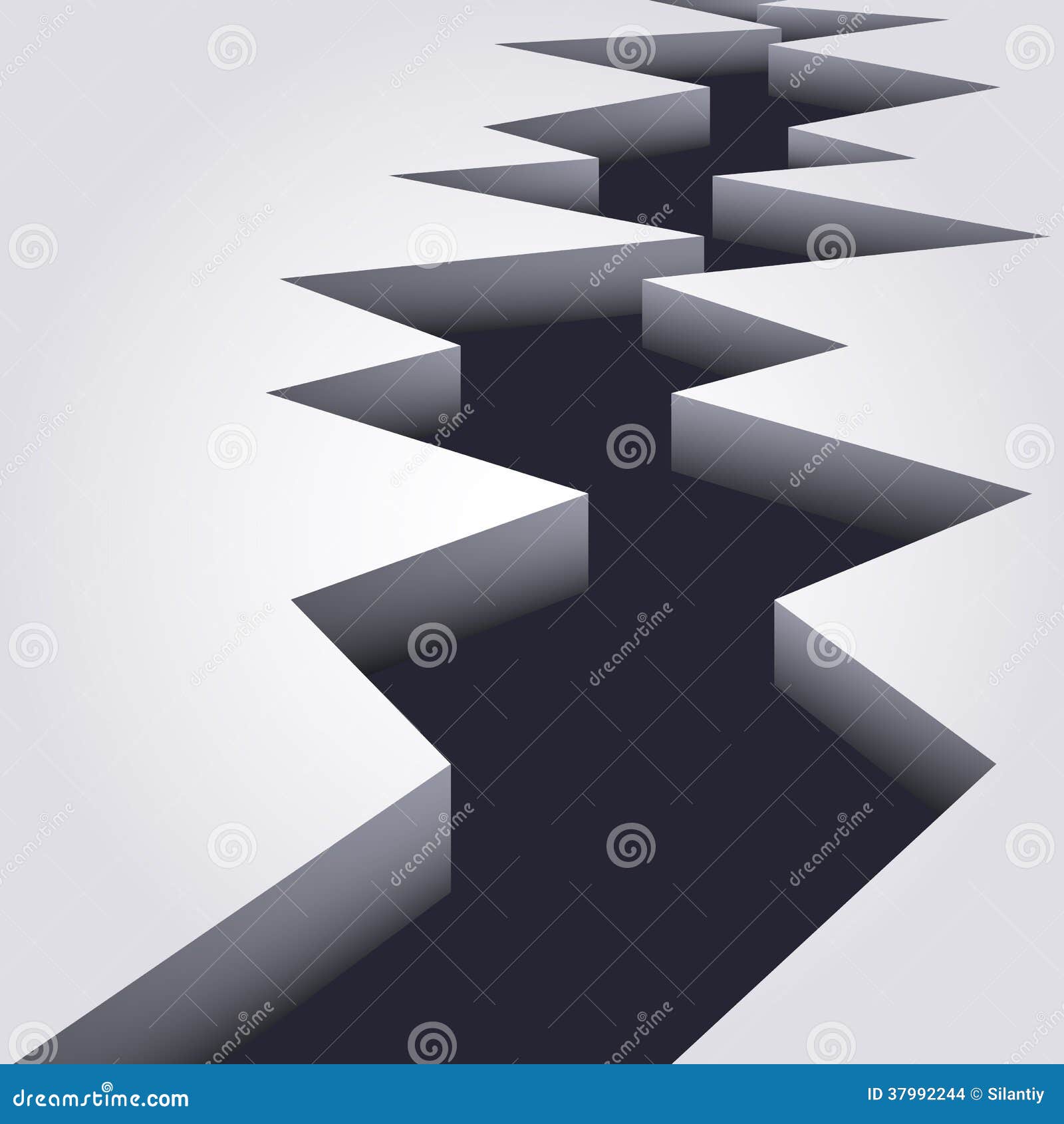 Crack on a surface stock vector. Illustration of vector - 37992244